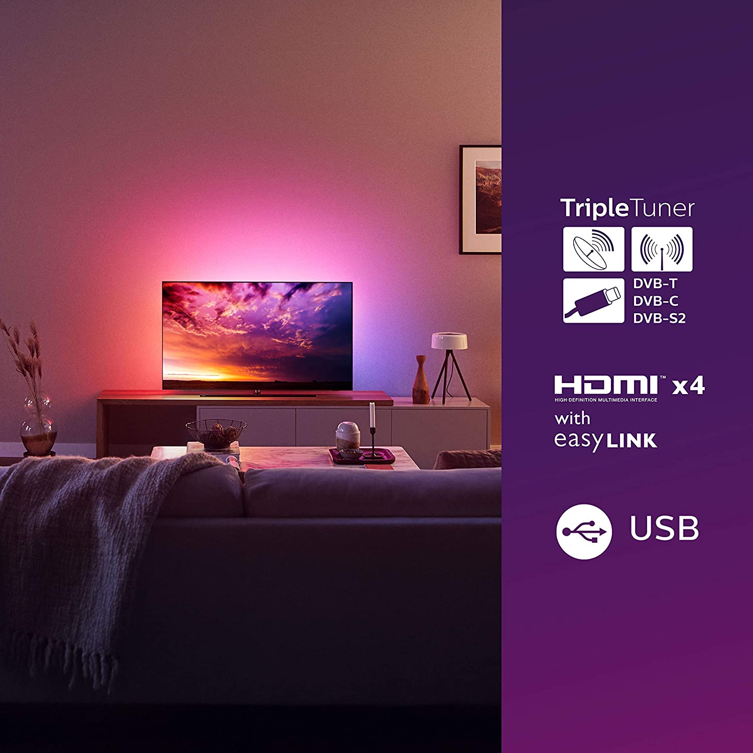 TV PHILIPS 55" 55OLED854 UHD OLED ANDROID AMBIL P5